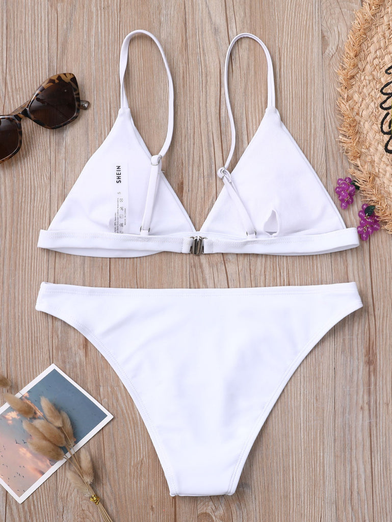 Minimal Triangle Bralette Cheeky Bikini Set